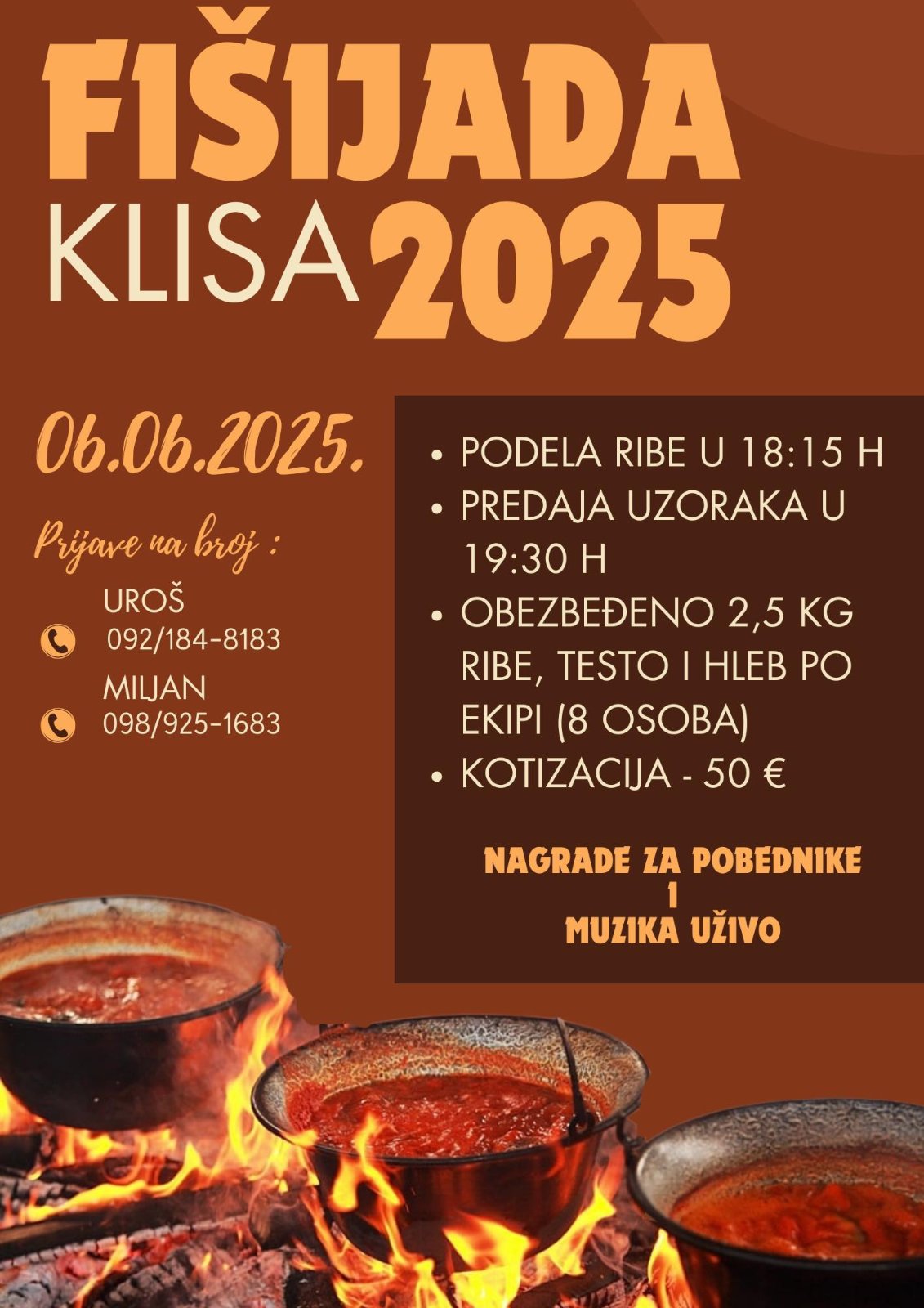 Klisa: "Fišijada u Klisi 2025." u petak, 6.juna - RADIO BOROVO 100.7 FM
